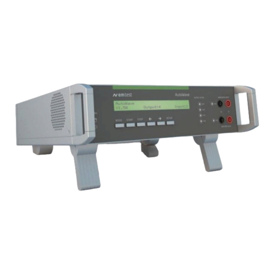 EM TEST AUTOWAVE MANUAL FOR OPERATION Pdf Download | ManualsLib