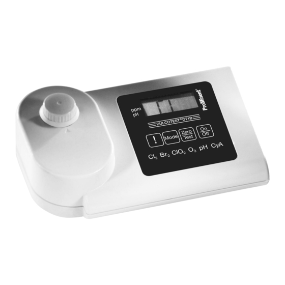 PROMINENT DULCOTEST DT1B OPERATING MANUAL Pdf Download | ManualsLib