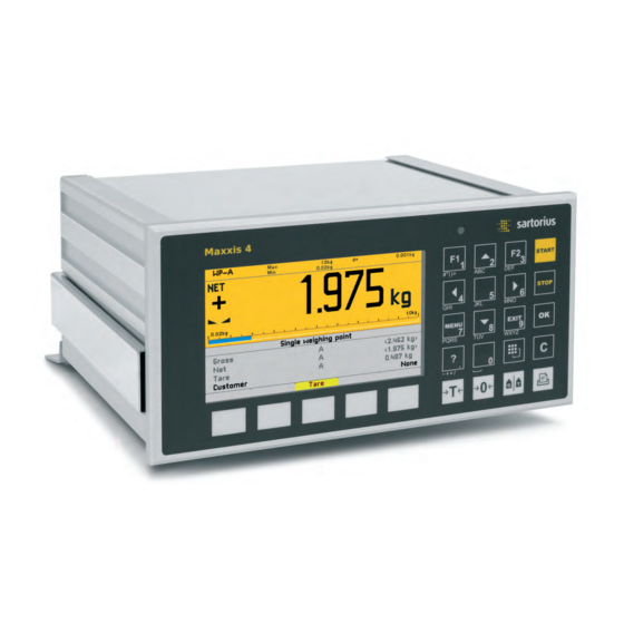 MINEBEA SARTORIUS INTEC MAXXIS 4 PR 5500 INSTRUMENT MANUAL Pdf Download | ManualsLib