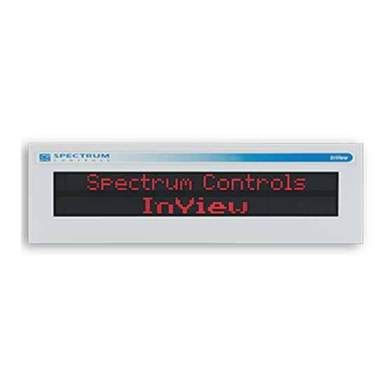 SPECTRUM CONTROLS INVIEW SERIES USER MANUAL Pdf Download | ManualsLib