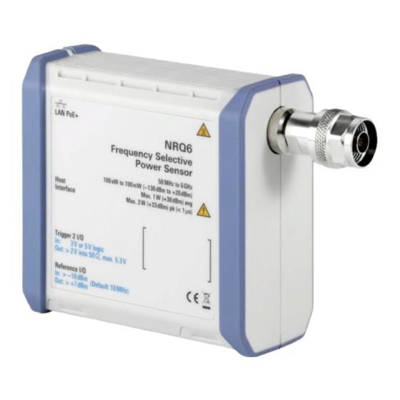 ROHDE & SCHWARZ NRQ6 USER MANUAL Pdf Download | ManualsLib