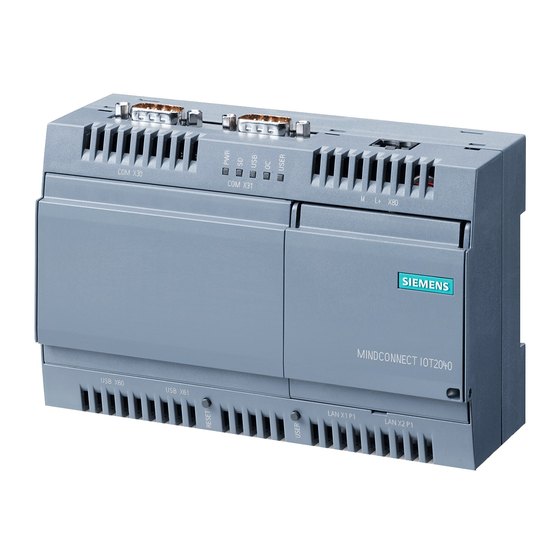 SIEMENS SIMATIC IOT2000 SERIES SETTING UP Pdf Download | ManualsLib