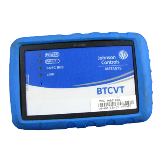 JOHNSON CONTROLS METASYS BTCVT COMMISSIONING MANUAL Pdf Download ...