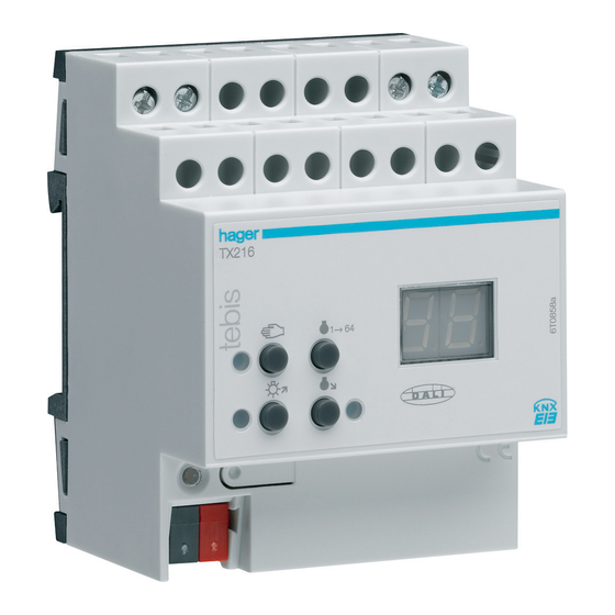 HAGER TX216 PRODUCT DOCUMENTATION Pdf Download | ManualsLib