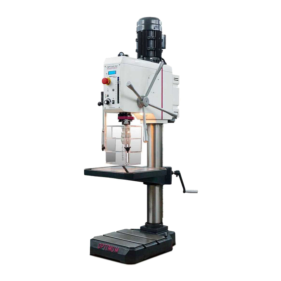 OPTIMUM OPTIDRILL DH 28GSV OPERATING MANUAL Pdf Download | ManualsLib