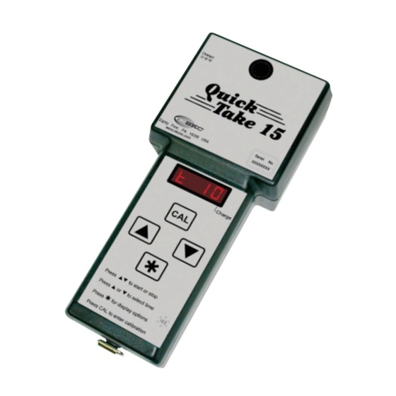 SKC QUICK TAKE 15 OPERATING INSTRUCTIONS MANUAL Pdf Download | ManualsLib