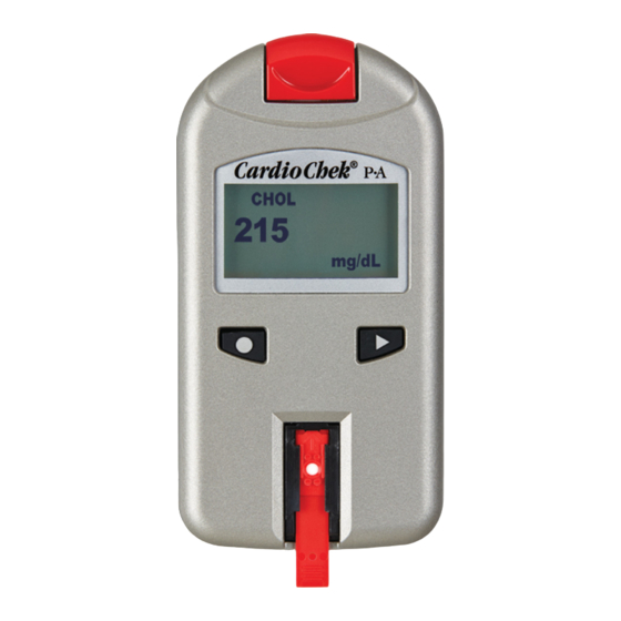 CARDIOCHEK PA QUICK MANUAL Pdf Download | ManualsLib