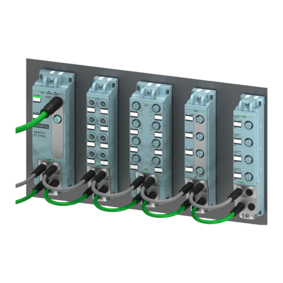 SIEMENS SIMATIC ET 200AL SYSTEM MANUAL Pdf Download | ManualsLib