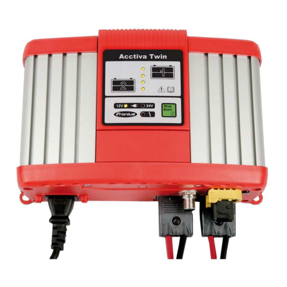 FRONIUS ACCTIVA TWIN 15 A OPERATING INSTRUCTIONS MANUAL Pdf Download | ManualsLib
