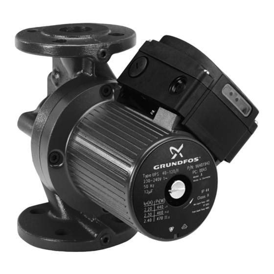 GRUNDFOS UPS INSTALLATION AND OPERATING INSTRUCTIONS MANUAL Pdf Download | ManualsLib