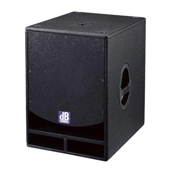 DB TECHNOLOGIES OPERA SUB 15 USER MANUAL Pdf Download | ManualsLib