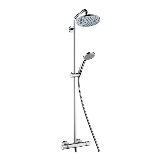 HANS GROHE CROMA SHOWERPIPE 27135000 INSTRUCTIONS FOR USE/ASSEMBLY ...