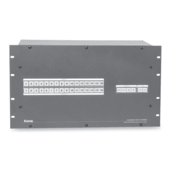 EXTRON ELECTRONICS CROSSPOINT 450 PLUS 84 HV USER MANUAL Pdf Download ...