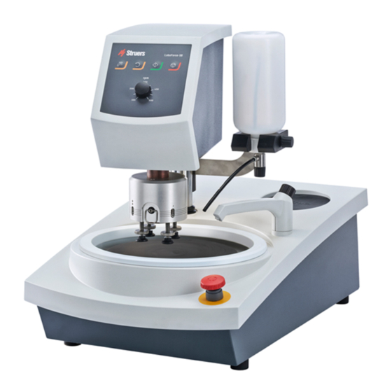 STRUERS LABOFORCE-1 INSTRUCTION MANUAL Pdf Download | ManualsLib