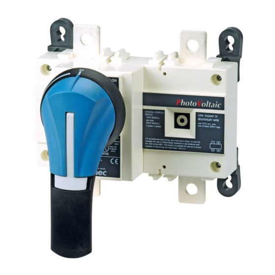 SOCOMEC SIRCO PV SERIES INSTRUCTIONS MANUAL Pdf Download | ManualsLib
