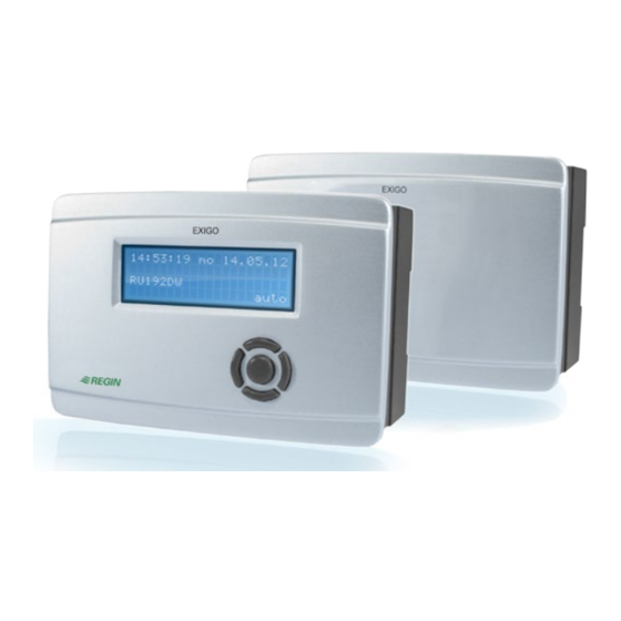 REGIN EXIGO INSTRUCTION Pdf Download | ManualsLib