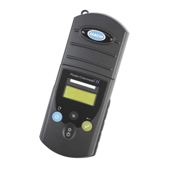 HACH LANGE POCKET COLORIMETER II USER MANUAL Pdf Download | ManualsLib