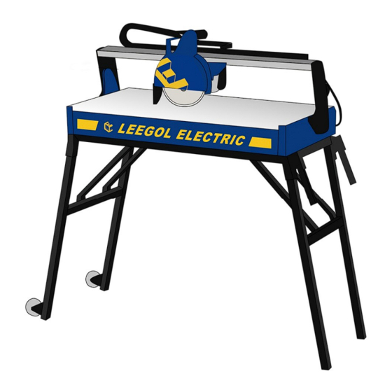 User Manuals Leegol electric ZE LG 490A Tile Saw
