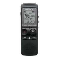 Sony ICD-PX820 - Digital Flash Voice Recorder Manuals | ManualsLib