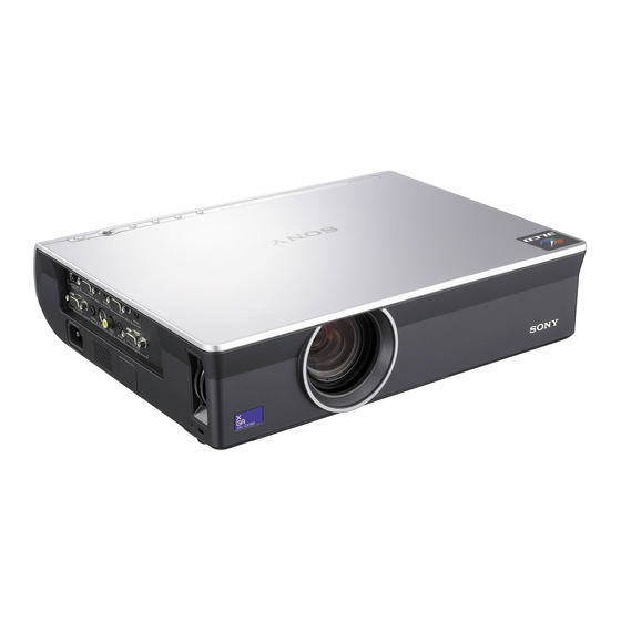 SONY VPL-CX100 OPERATING INSTRUCTIONS MANUAL Pdf Download | ManualsLib