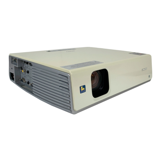SONY VPL-CX86 OPERATING INSTRUCTIONS MANUAL Pdf Download | ManualsLib