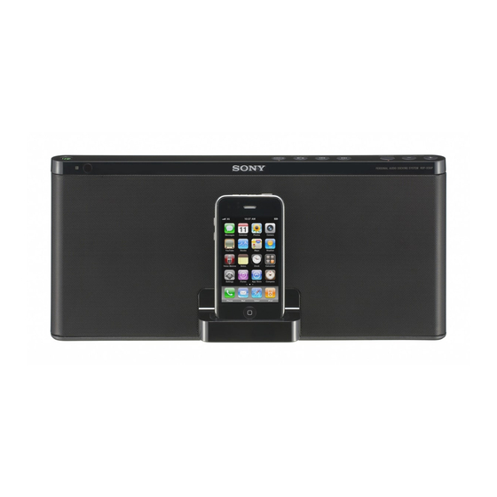 SONY RDP-X50IP OPERATING INSTRUCTIONS Pdf Download | ManualsLib