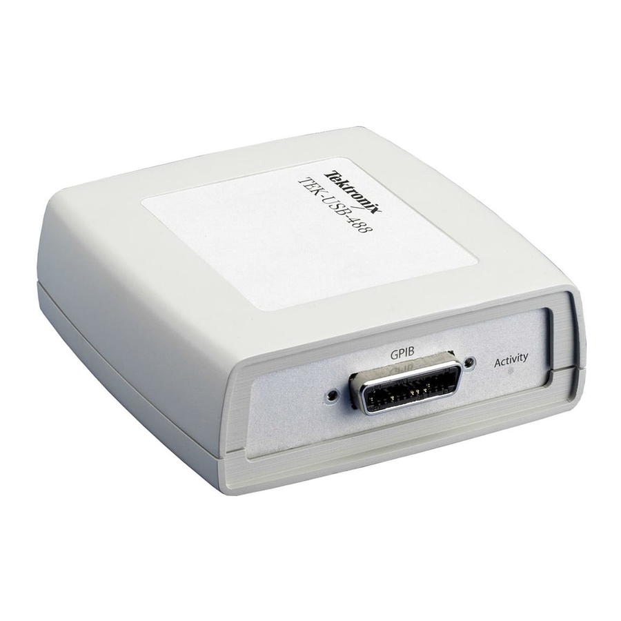 TEKTRONIX TEK-USB-488 SPECIFICATION SHEET Pdf Download | ManualsLib