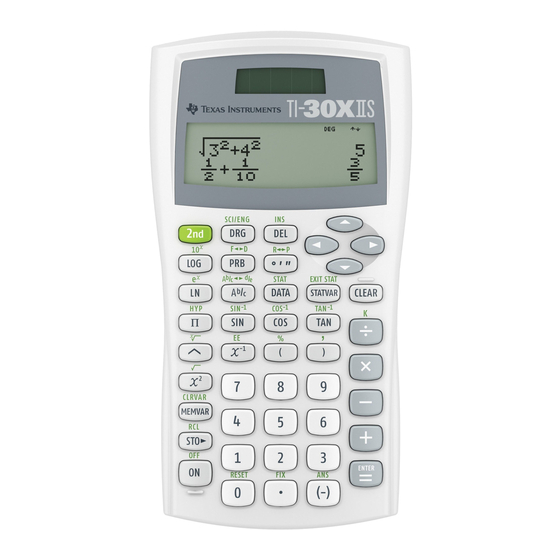 TEXAS INSTRUMENTS TI 30X B USER MANUAL Pdf Download ManualsLib