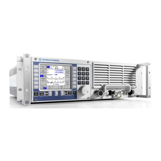 R&S M3SR 4100 SERIES OPERATING MANUAL Pdf Download | ManualsLib