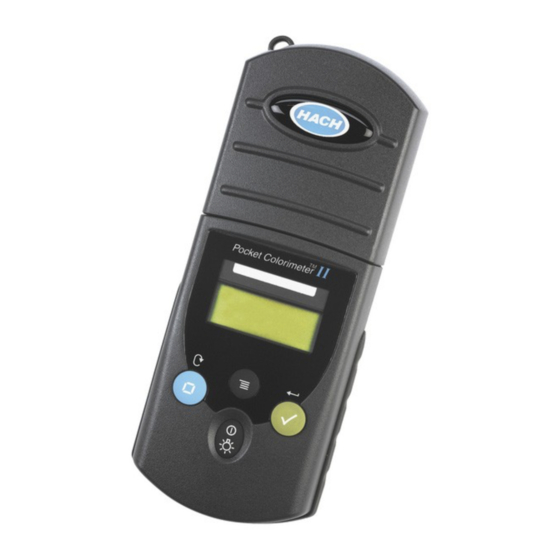 HACH LANGE POCKET COLORIMETER II USER MANUAL Pdf Download | ManualsLib