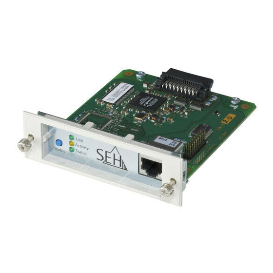 SEH PS107 QUICK INSTALLATION MANUAL Pdf Download | ManualsLib