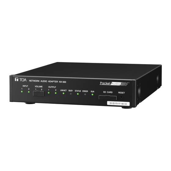 TOA NX-300 INSTALLATION SETUP MANUAL Pdf Download | ManualsLib