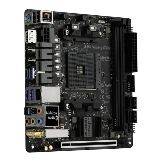ASROCK FATAL1TY B450 MANUAL Pdf Download | ManualsLib