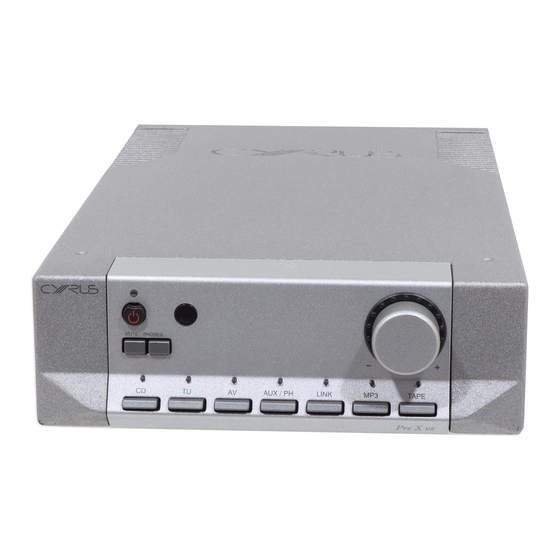 CYRUS PRE VS2 USER INSTRUCTIONS Pdf Download | ManualsLib