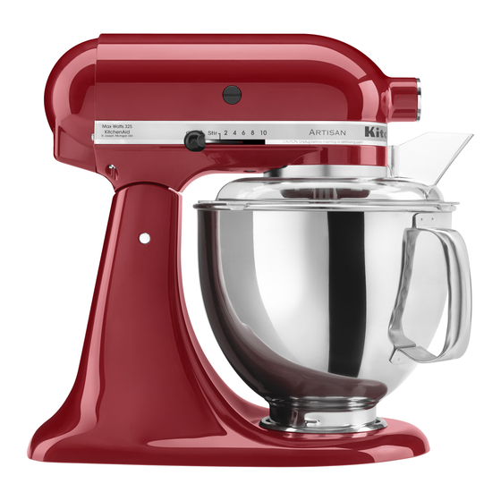 KITCHENAID KSM180RP SERIES USER MANUAL Pdf Download | ManualsLib