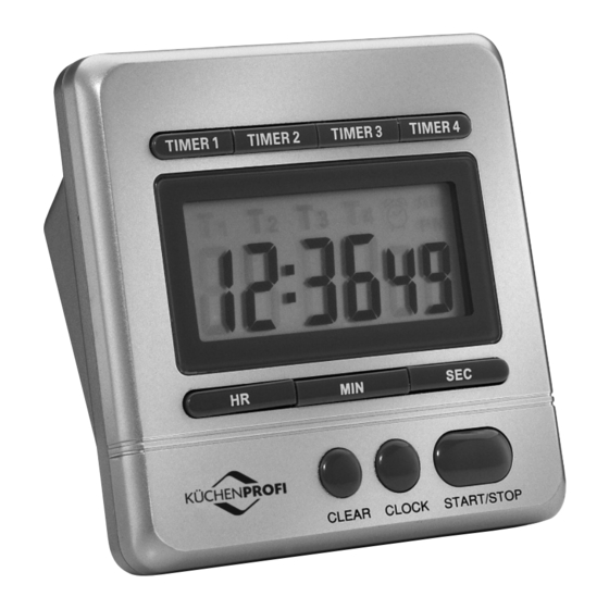 KÜCHENPROFI 4 TIME USER MANUAL Pdf Download | ManualsLib