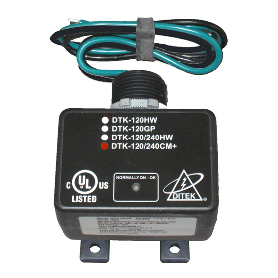 DITEK DTK-120/240CM+ INSTALL INSTRUCTIONS Pdf Download | ManualsLib