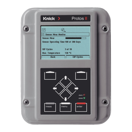 KNICK PROTOS II 4400(X) USER MANUAL Pdf Download | ManualsLib