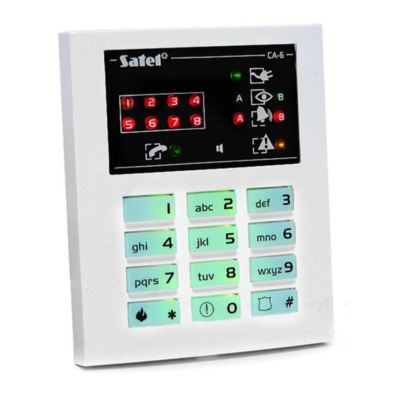 SATEL CA-6 KLED-S QUICK START MANUAL Pdf Download | ManualsLib