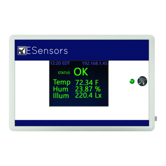 ESENSORS WEBSENSOR USER MANUAL Pdf Download | ManualsLib