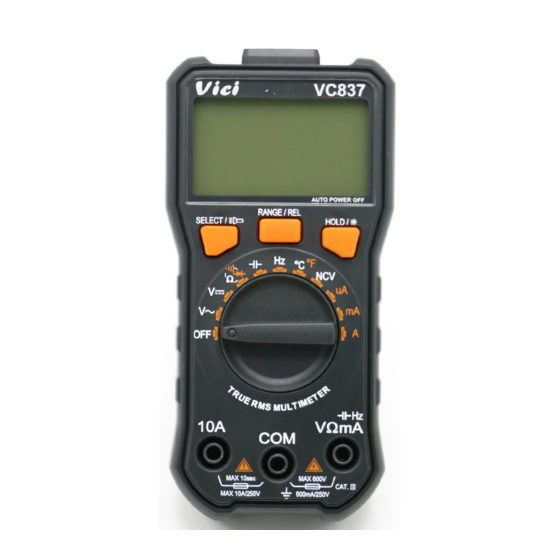 VICI VC837 OPERATION MANUAL Pdf Download | ManualsLib