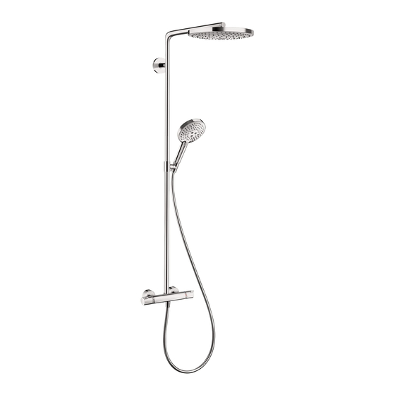 HANS GROHE RAINDANCE SHOWERPIPE 27160000 INSTRUCTIONS FOR USE/ASSEMBLY ...