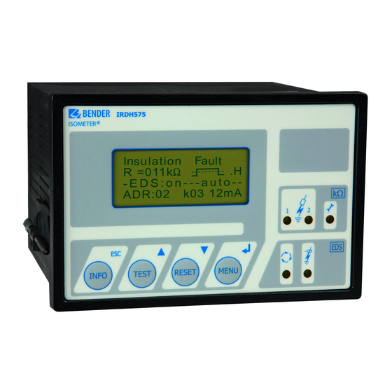 BENDER ISOMETER IRDH575 MANUAL Pdf Download | ManualsLib