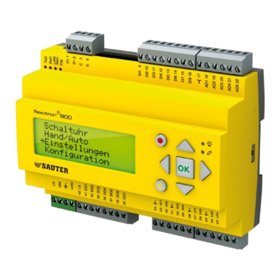 SAUTER FLEXOTRON 800 SERIES MANUAL Pdf Download | ManualsLib