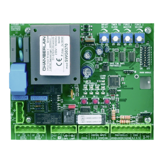 CHAMBERLAIN LIFTMASTER CB11 INSTRUCTIONS AND ELECTRICAL SET UP Pdf ...