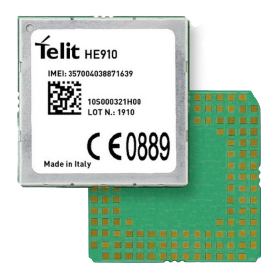 TELIT WIRELESS SOLUTIONS HE910 HARDWARE USER'S MANUAL Pdf Download ...