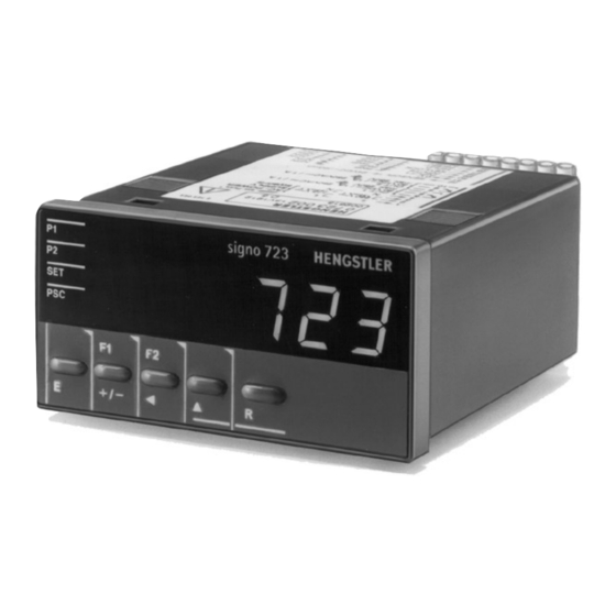 HENGSTLER SIGNO 723.1 OPERATING INSTRUCTIONS MANUAL Pdf Download ...