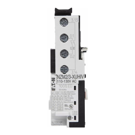 MOELLER NZM2/3-XHIV INSTALLATION INSTRUCTIONS Pdf Download | ManualsLib