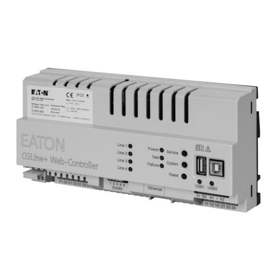 EATON CGLINE+ WEB-CONTROLLER INSTALLATION AND OPERATING INSTRUCTIONS ...