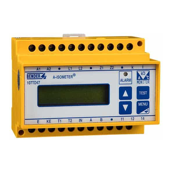 BENDER ISOMETER 107TD47 MANUAL Pdf Download | ManualsLib
